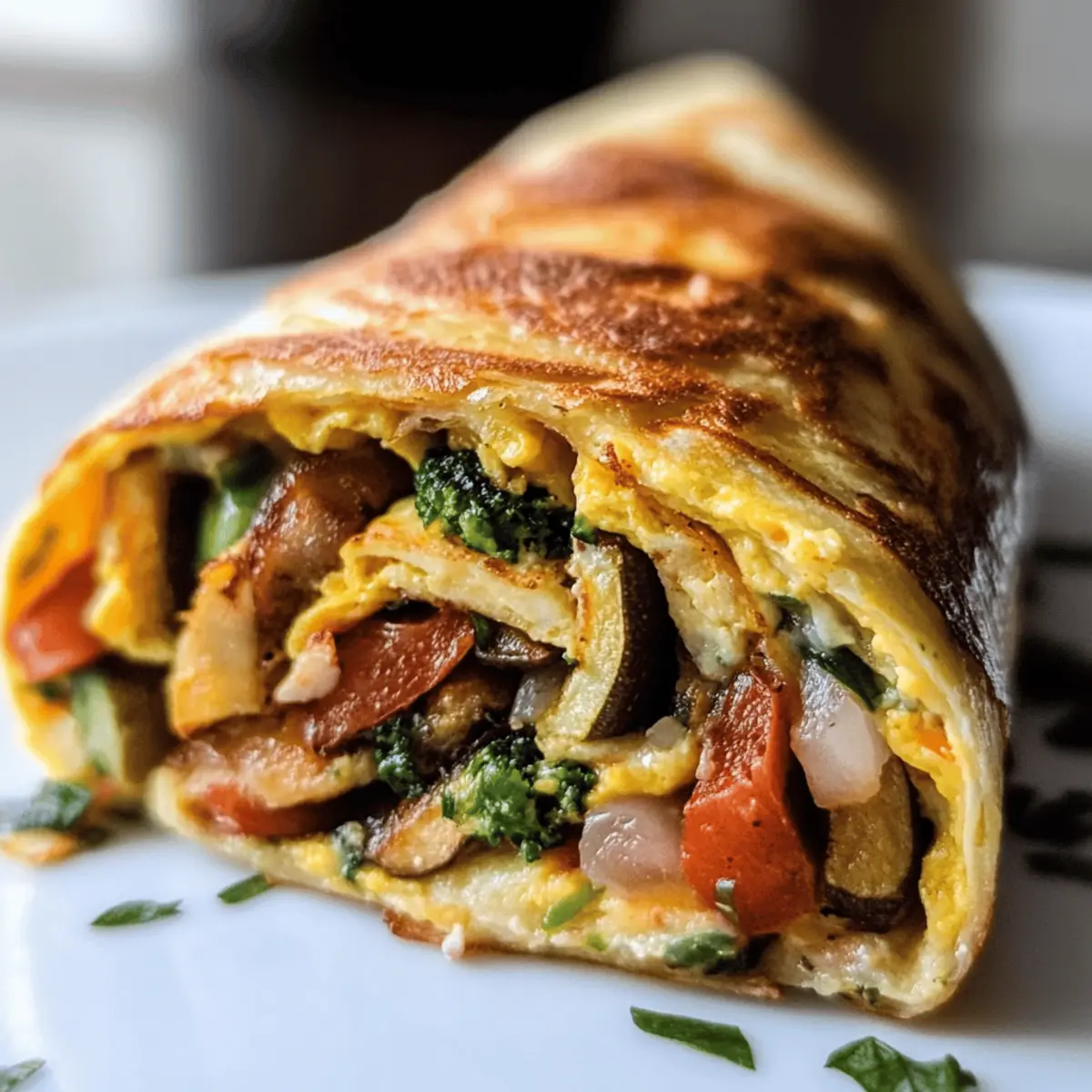 Easy Delicious Veggie Omelet Wrap That Brightens Breakfast